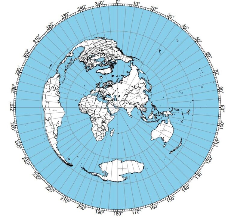 A collection of azimuth maps from locations around the world.